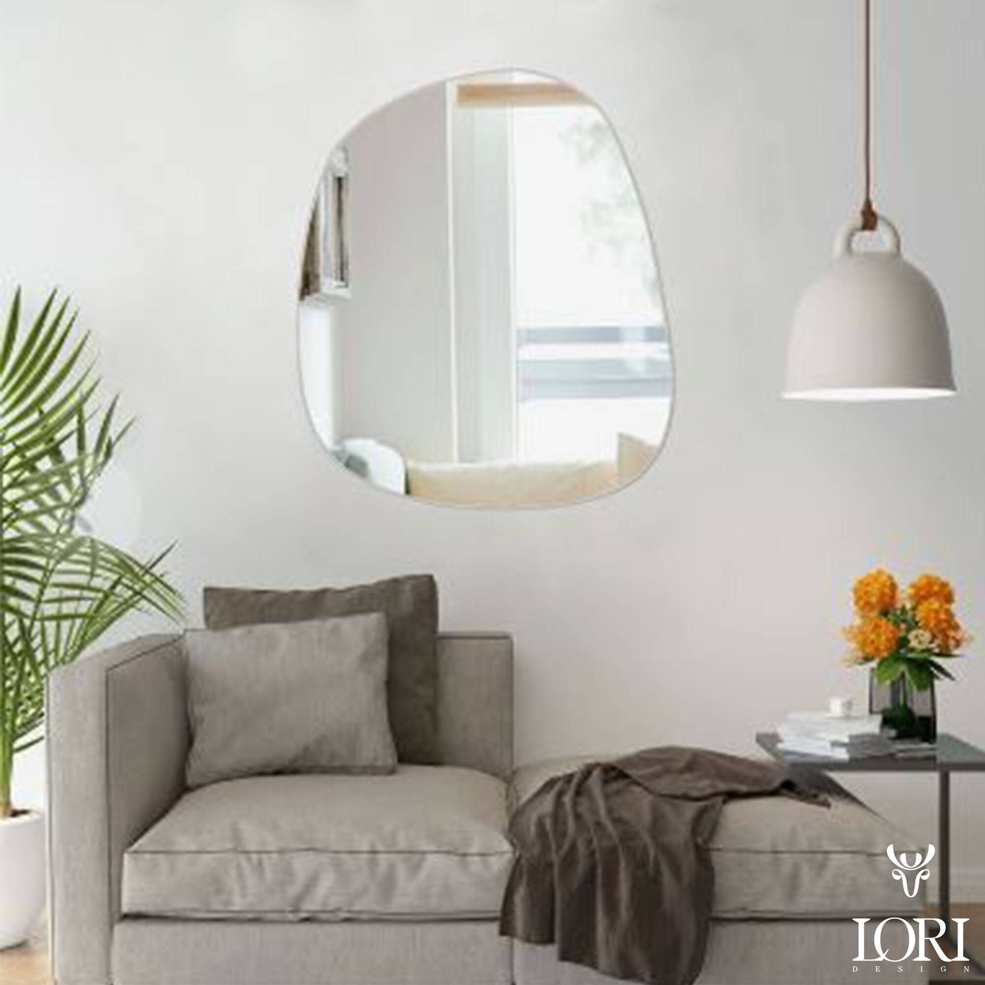 Asymmetric Mirror, Puddle Mirror, Pond Mirror, Irregular Mirror ...