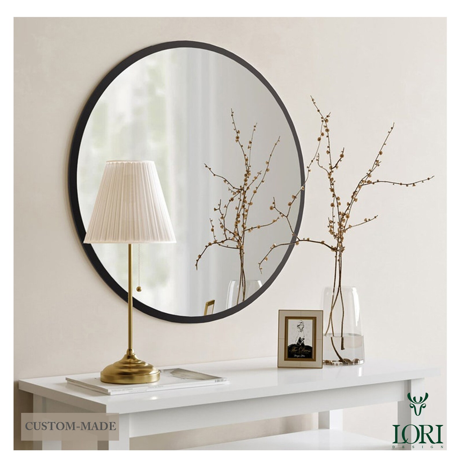 Bathroom Mirror, Round Mirror, Bathroom Mirror, Vanity Mirror, Modern ...