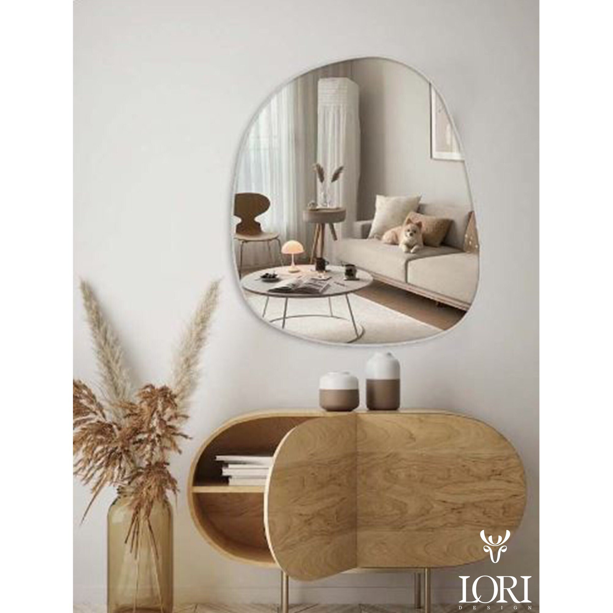 Asymmetric Mirror, Puddle Mirror, Pond Mirror, Irregular Mirror ...