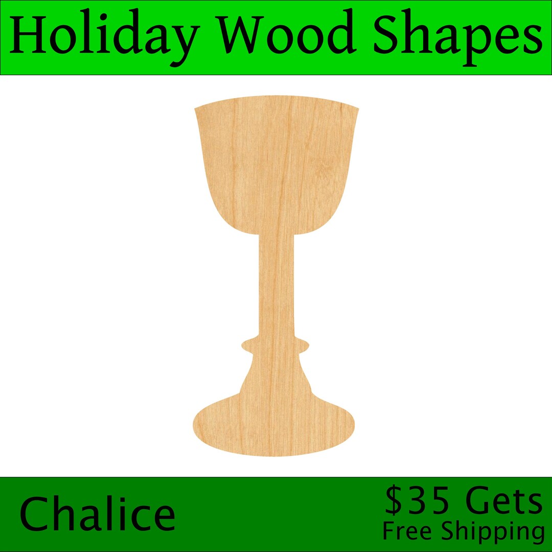 Laser Cut Chalice Wood Blank, Crafting Supplies, Wooden Cutout, DIY ...