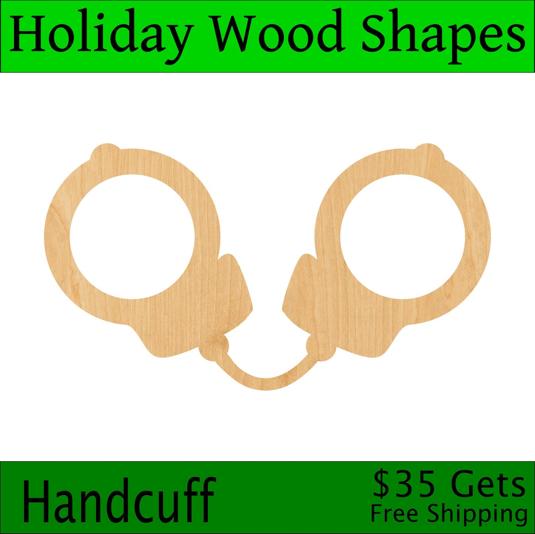 Laser Cut Handcuff Wood Blank, Crafting Supplies, Wooden Cutout, DIY ...