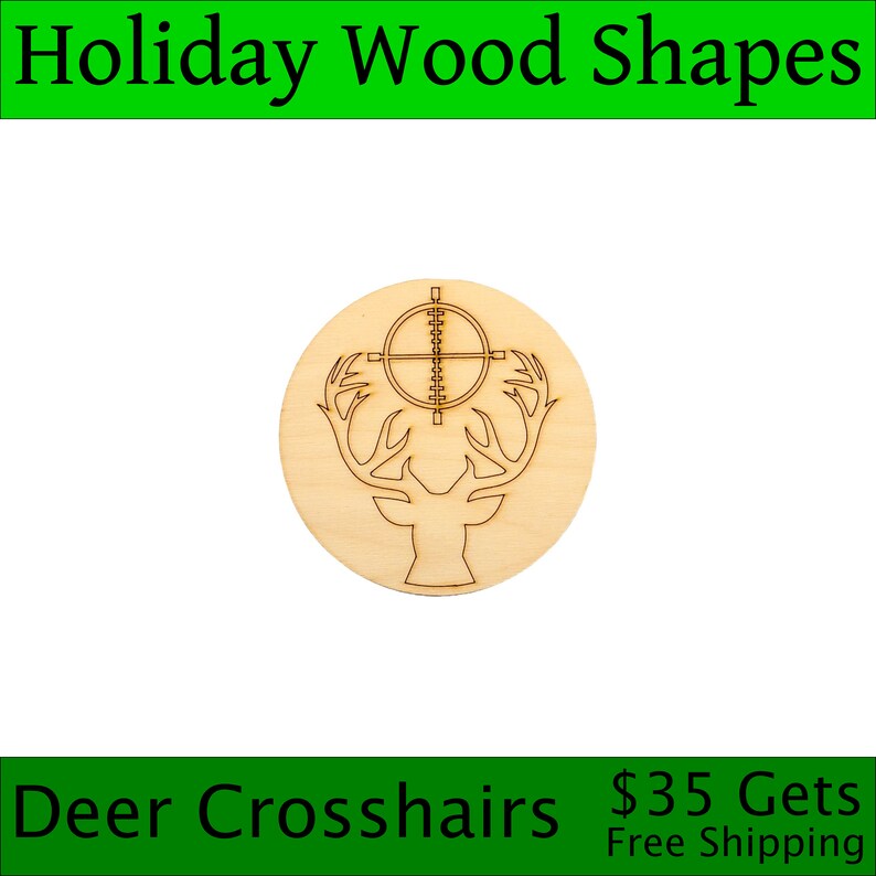 Laser Cut Deer Crosshairs Blank, Crafting Supplies, Wooden Cutouts, DIY ...