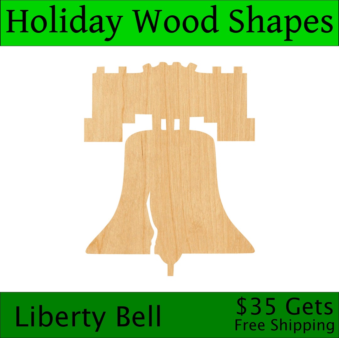 Laser Cut Liberty Bell Wood Blank, Crafting Supplies, Wooden Cutout ...