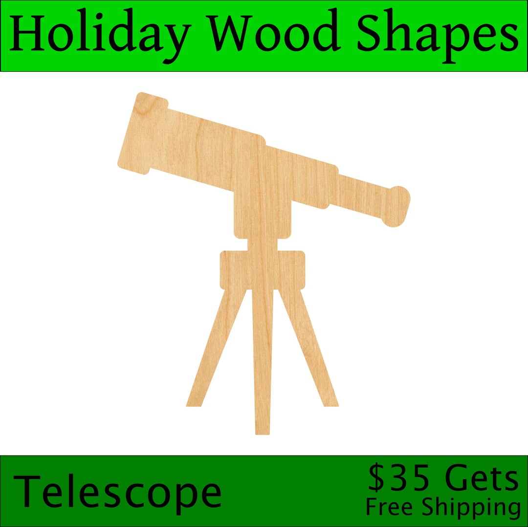 Laser Cut Telescope Wood Blank, Crafting Supplies, Wooden Cutout, DIY ...