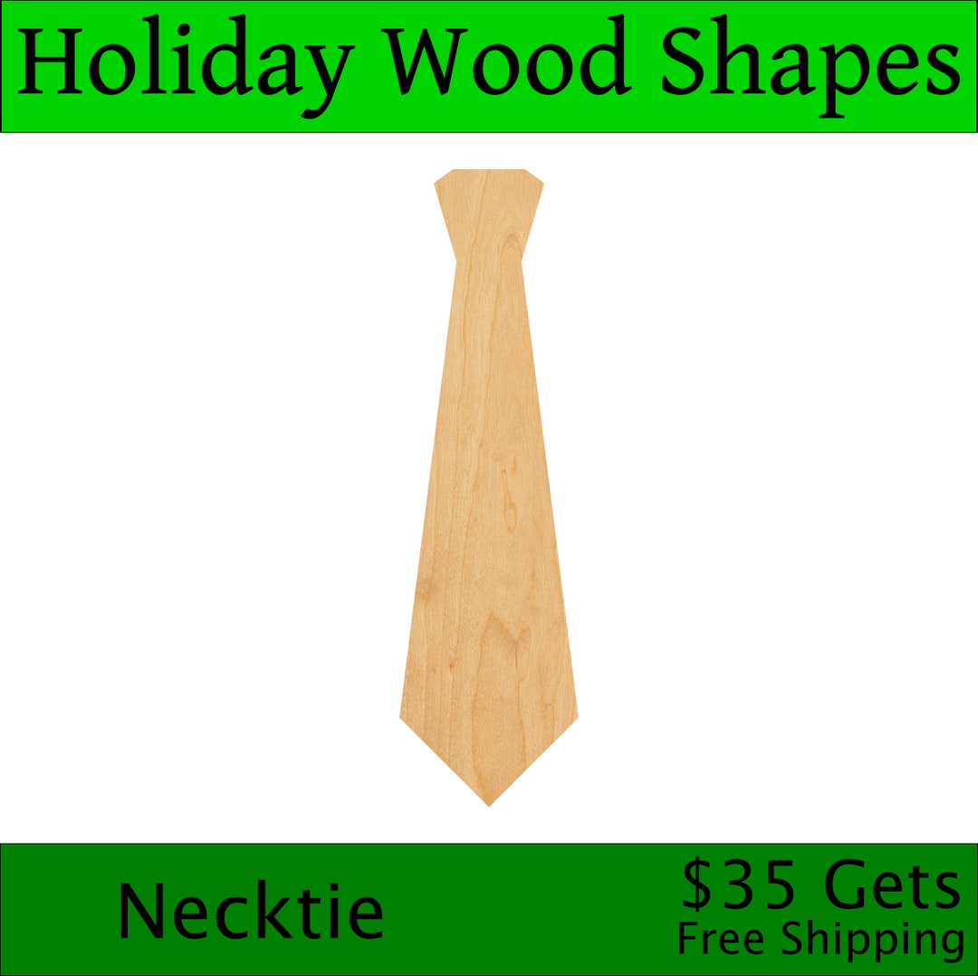 Laser Cut Necktie Wood Blank, Crafting Supplies, Wooden Cutout, DIY ...