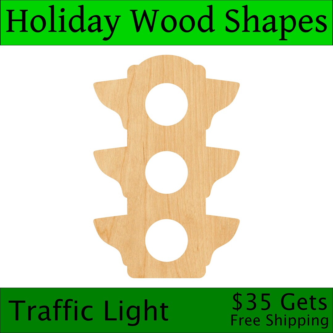 Laser Cut Traffic Light Wood Blank, Crafting Supplies, Wooden Cutout ...
