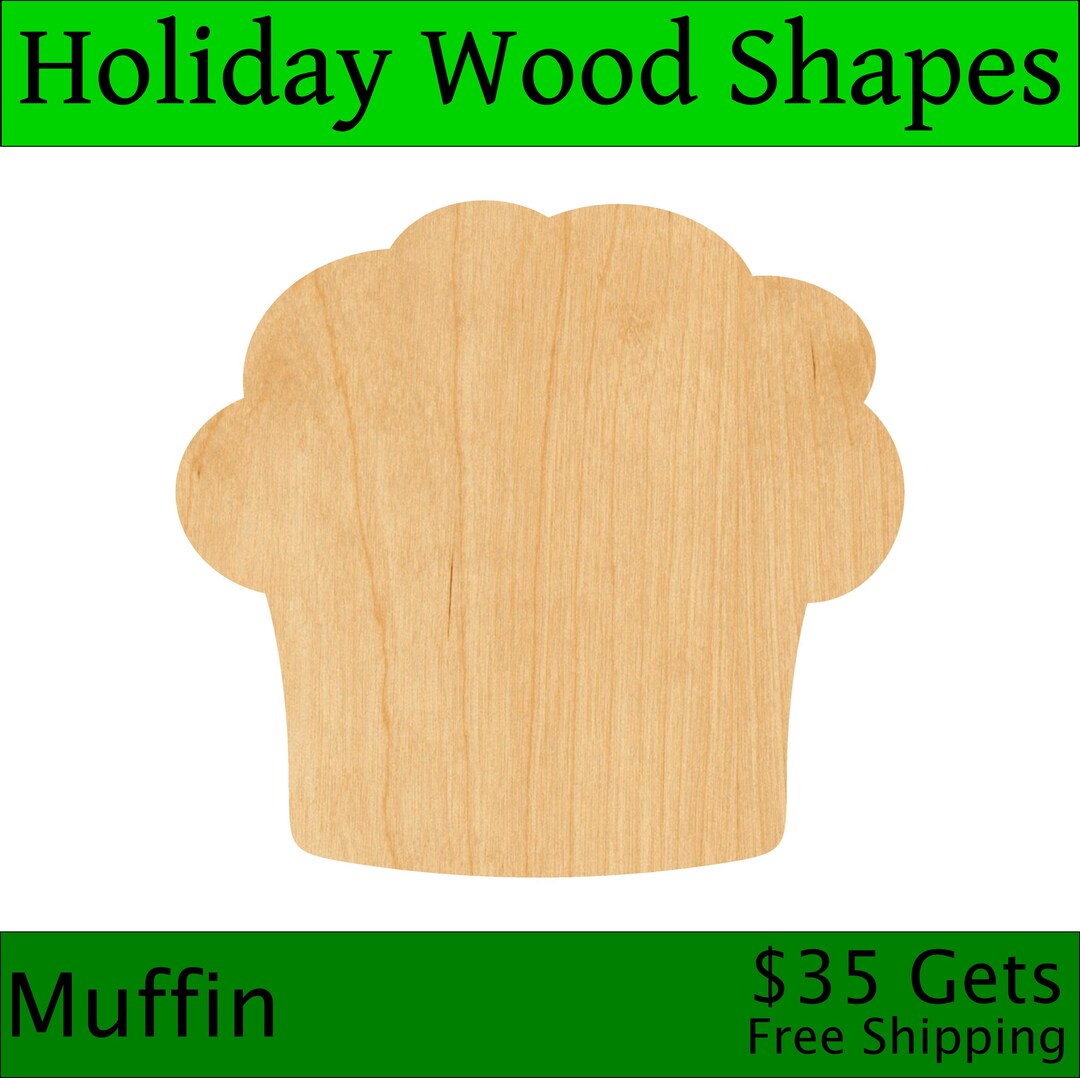 Laser Cut Muffin Wood Blank, Crafting Supplies, Wooden Cutout, DIY ...
