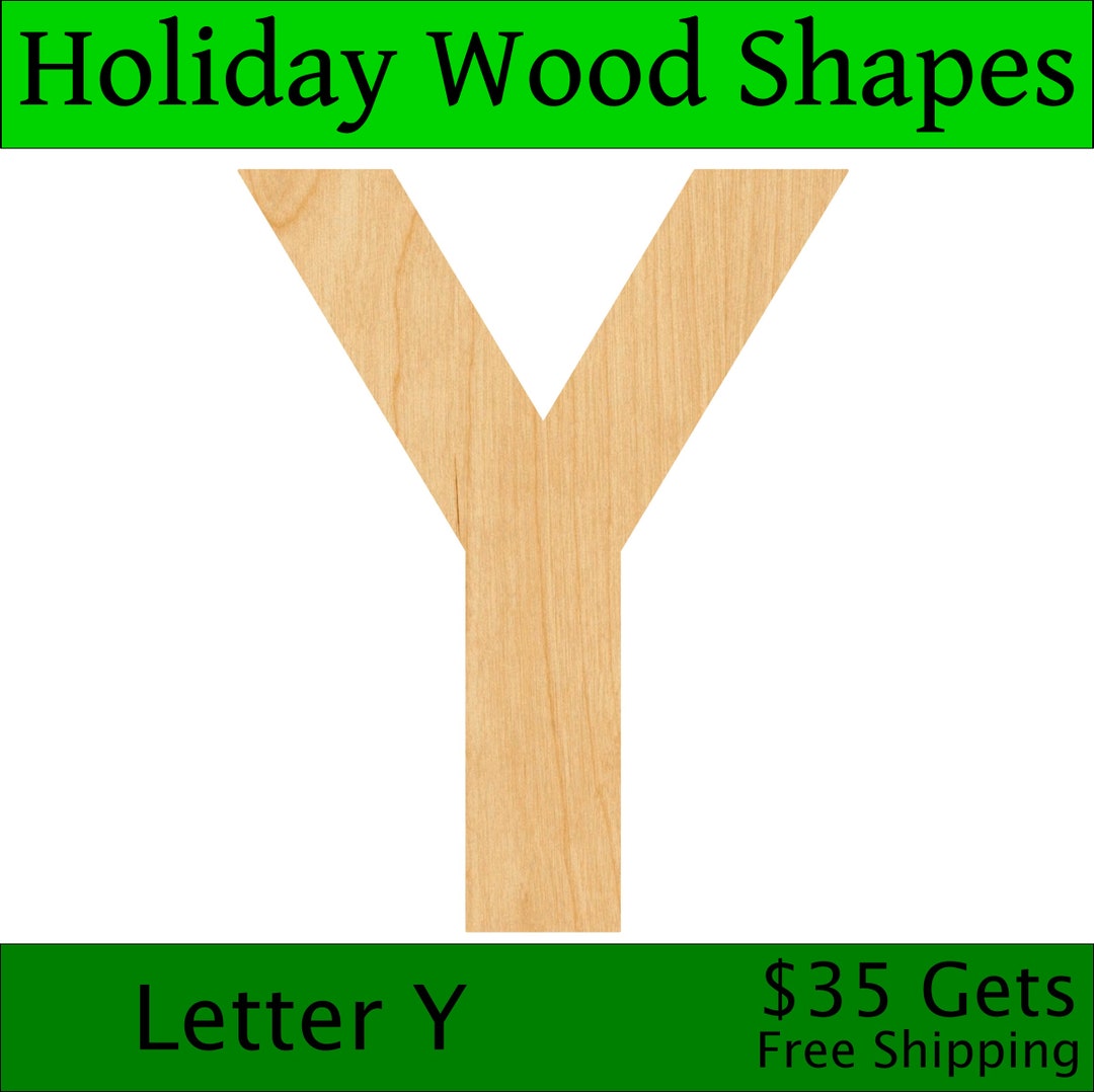 Laser Cut Letter Y Wood Blank, Crafting Supplies, Wooden Cutout, DIY ...