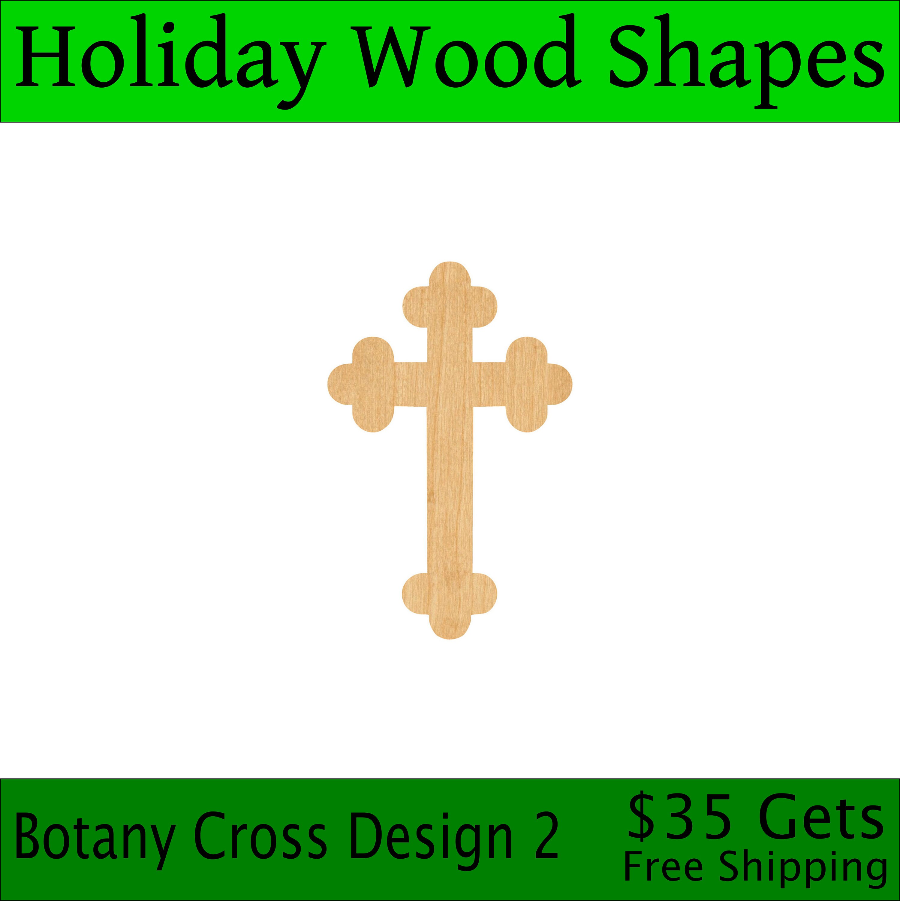 Laser Cut Botany Cross Design 2 Wood Blank, Crafting Supplies, Wooden ...