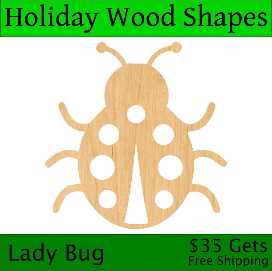 Laser Cut Lady Bug Wood Blank, Crafting Supplies, Wooden Cutout, DIY ...