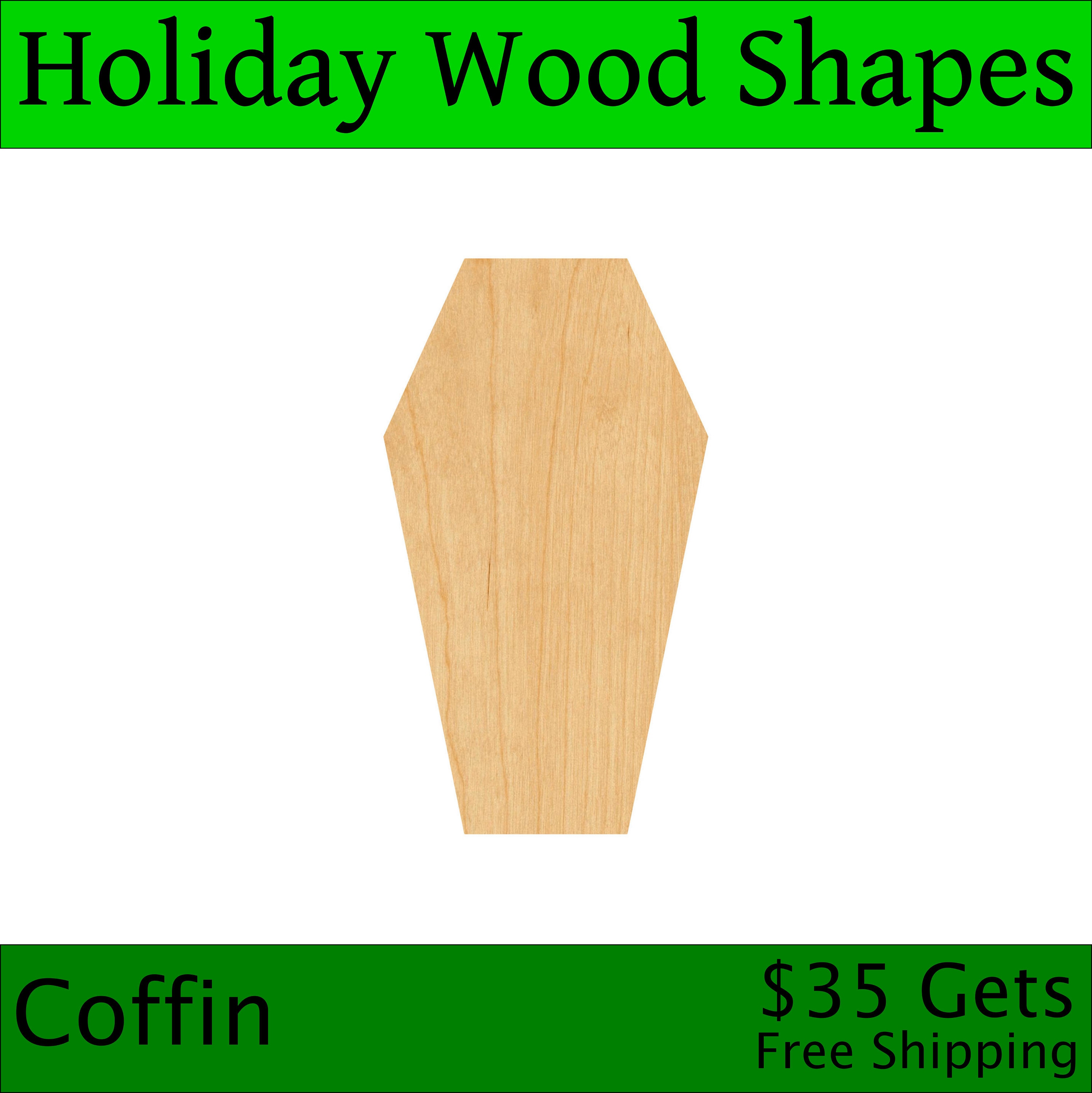 Laser Cut Coffin Wood Blank, Crafting Supplies, Wooden Cutouts, DIY ...