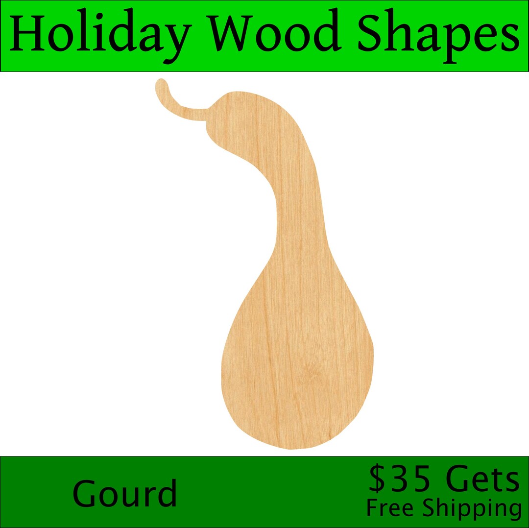 Laser Cut Gourd Wood Blank, Crafting Supplies, Wooden Cutout, DIY ...