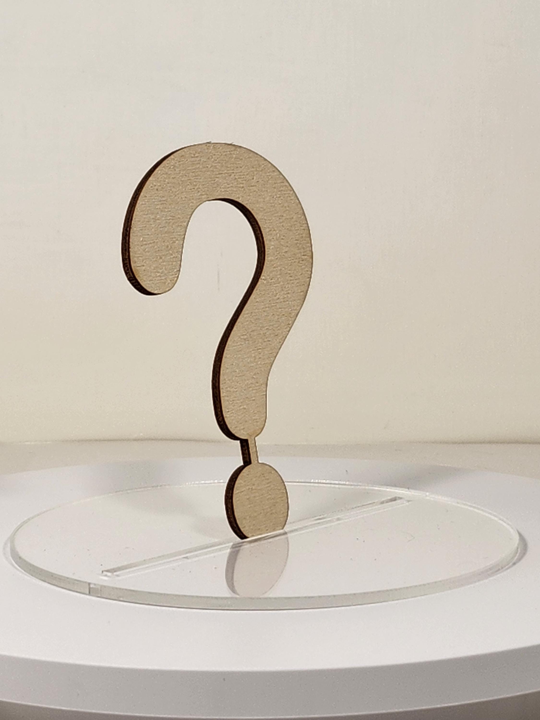 Laser Cut Question Mark Wood Blank, Crafting Supplies, Wooden Cutout ...