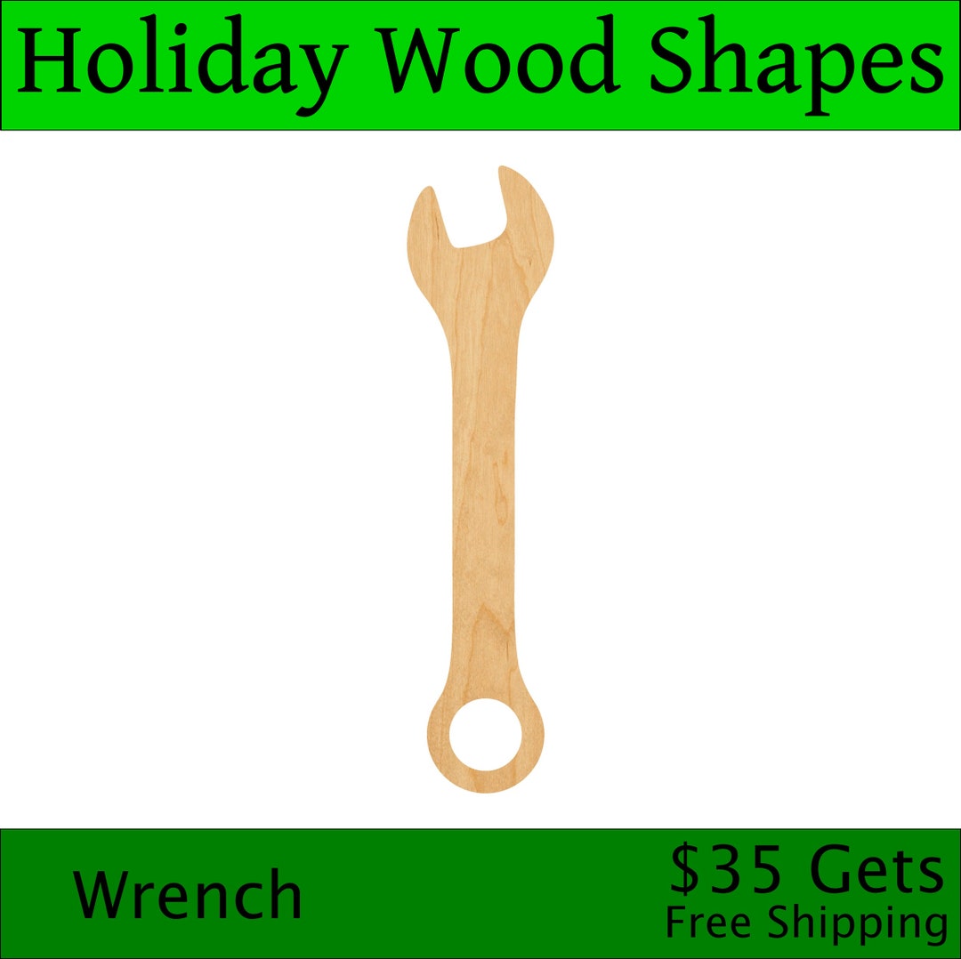 Laser Cut Wrench Wood Blank, Crafting Supplies, Wooden Cutout, DIY ...