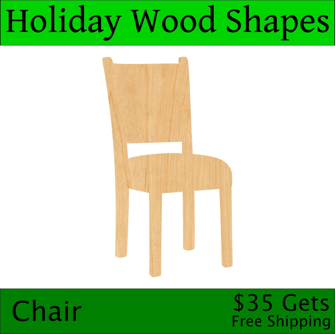Laser Cut Chair Wood Blank, Crafting Supplies, Wooden Cutout, DIY ...