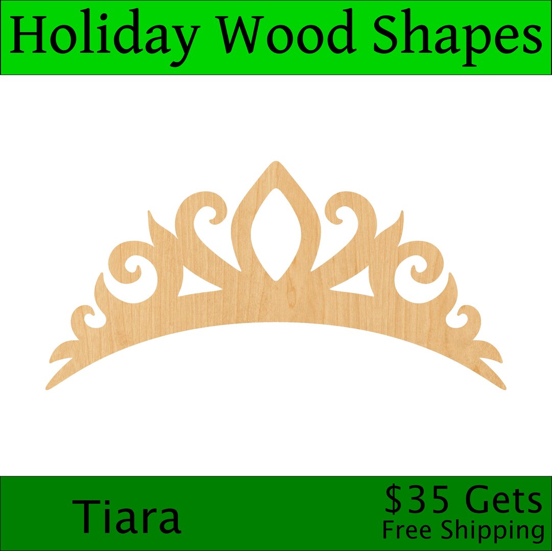 Laser Cut Tiara Wood Blank, Crafting Supplies, Wooden Cutout, DIY ...