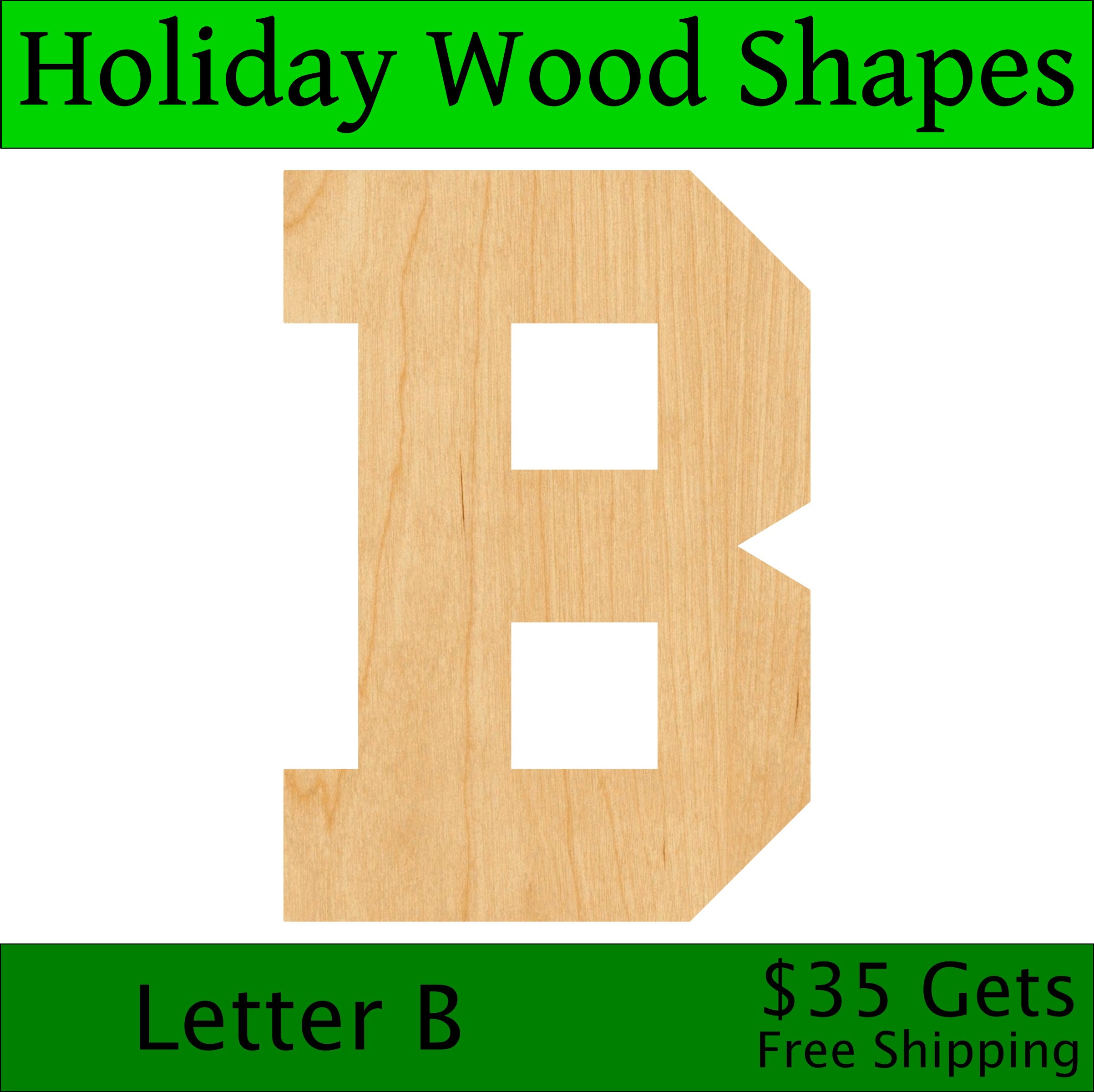 Laser Cut Letter B Wood Blank, Crafting Supplies, Wooden Cutout, DIY ...