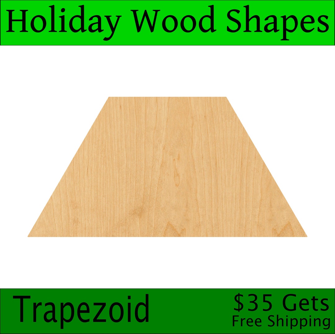 Laser Cut Trapezoid Wood Blank, Crafting Supplies, Wooden Cutout, DIY ...