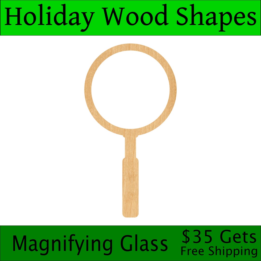 Laser Cut Magnifying Glass Wood Blank, Crafting Supplies, Wooden Cutout ...