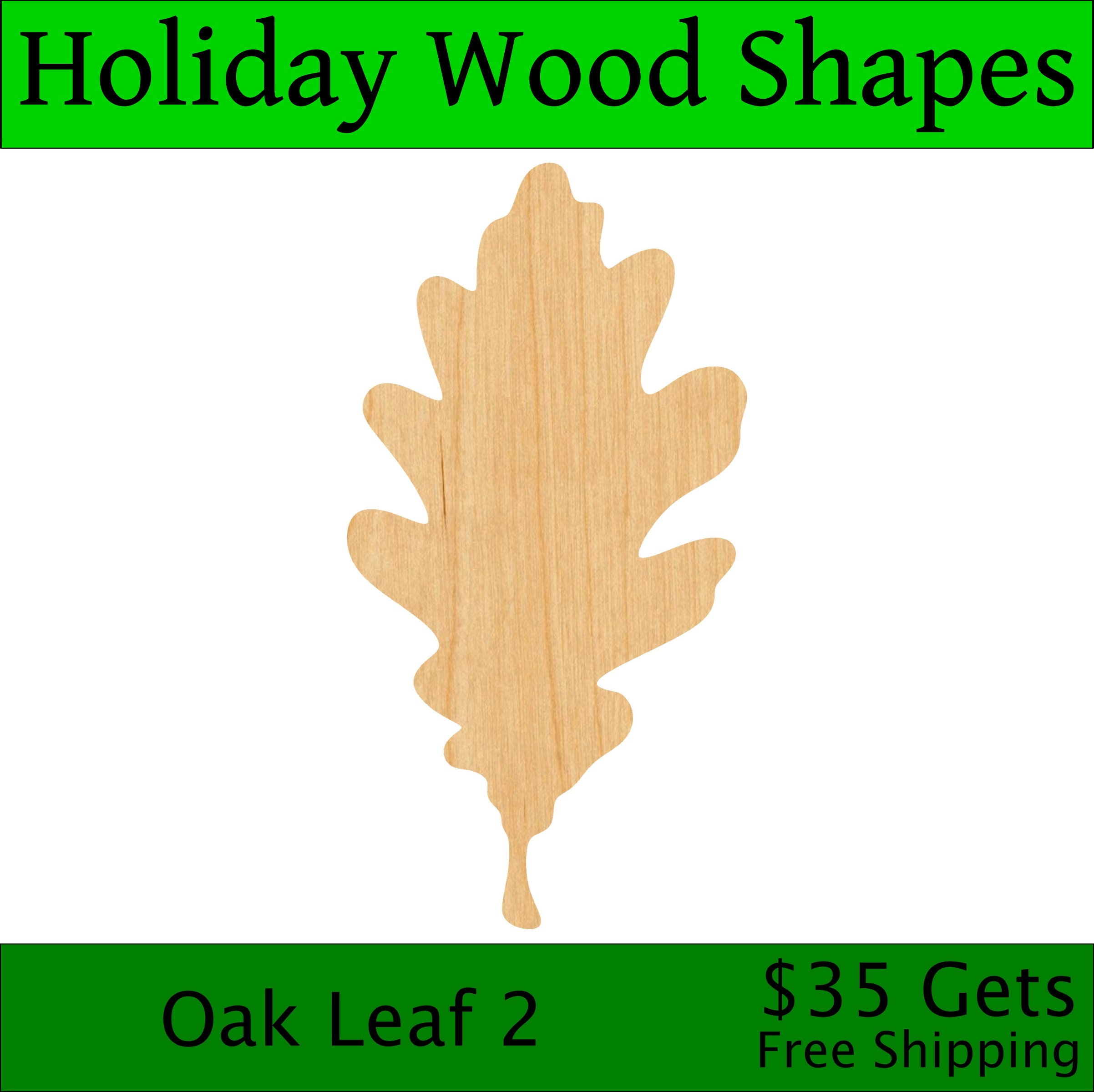 Laser Cut Oak Leaf Design 2 Wood Blank, Crafting Supplies, Wooden ...