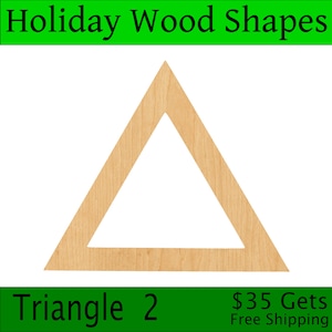 Laser Cut Triangle 2 Wood Blank, Crafting Supplies, Wooden Cutout, DIY ...