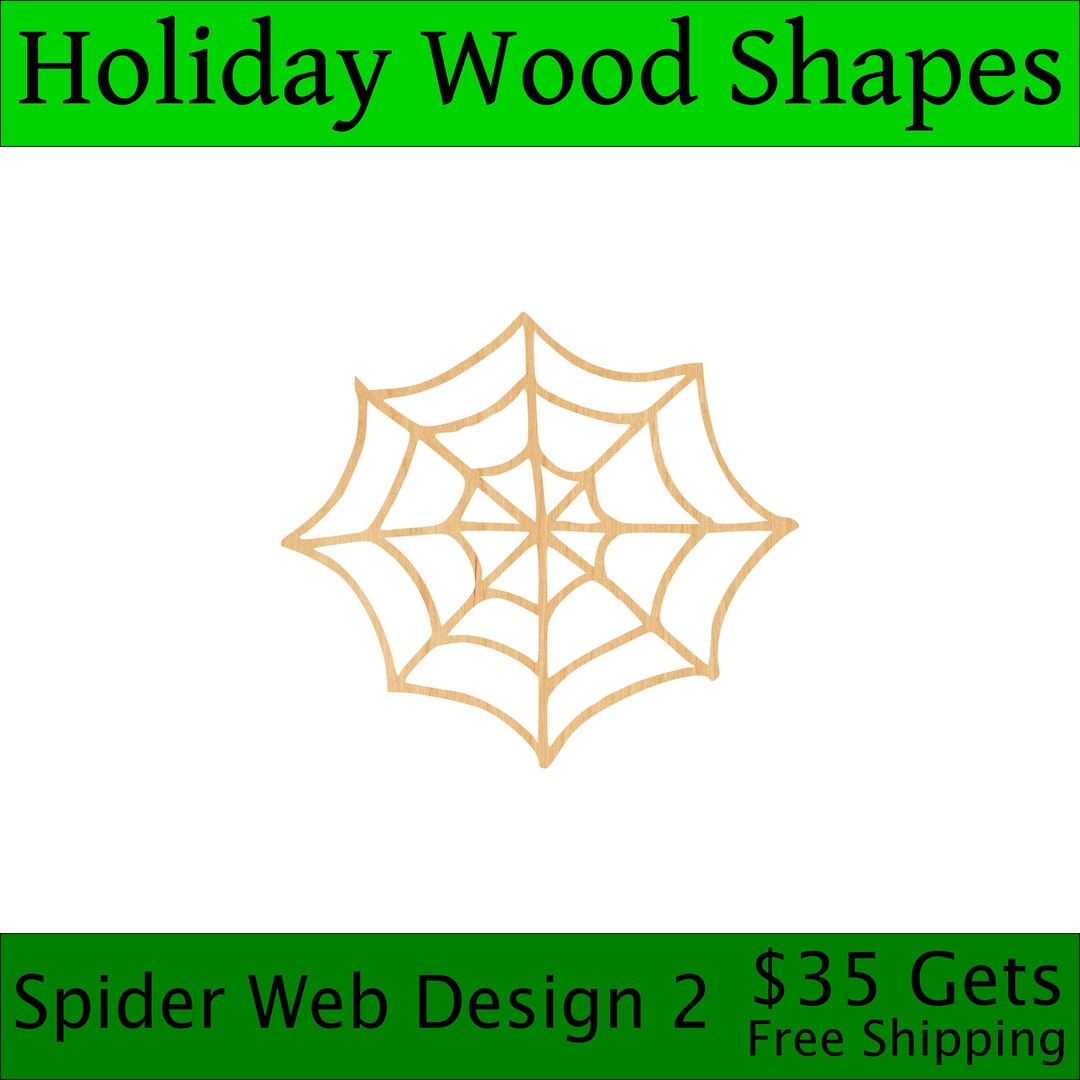Laser Cut Spider Web Design 2 Wood Blank, Crafting Supplies, Wooden ...