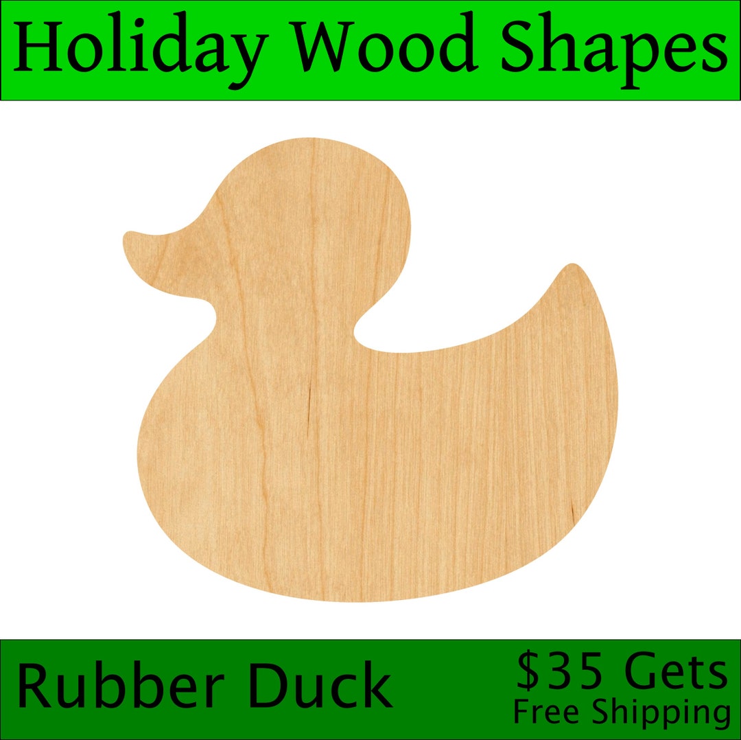 Laser Cut Rubber Duck Wood Blank, Crafting Supplies, Wooden Cutout, DIY ...