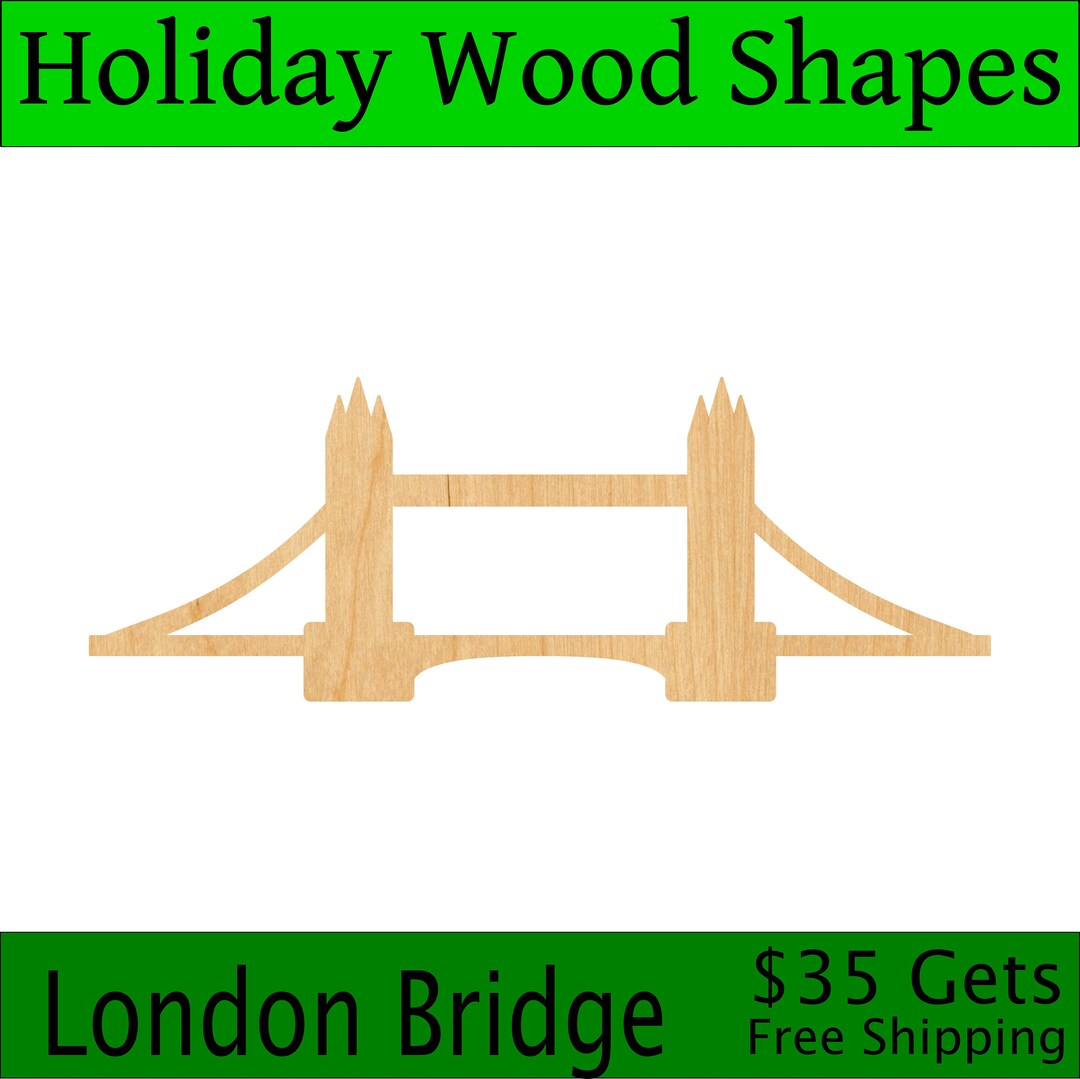 Laser Cut London Bridge Wood Blank, Crafting Supplies, Wooden Cutout ...