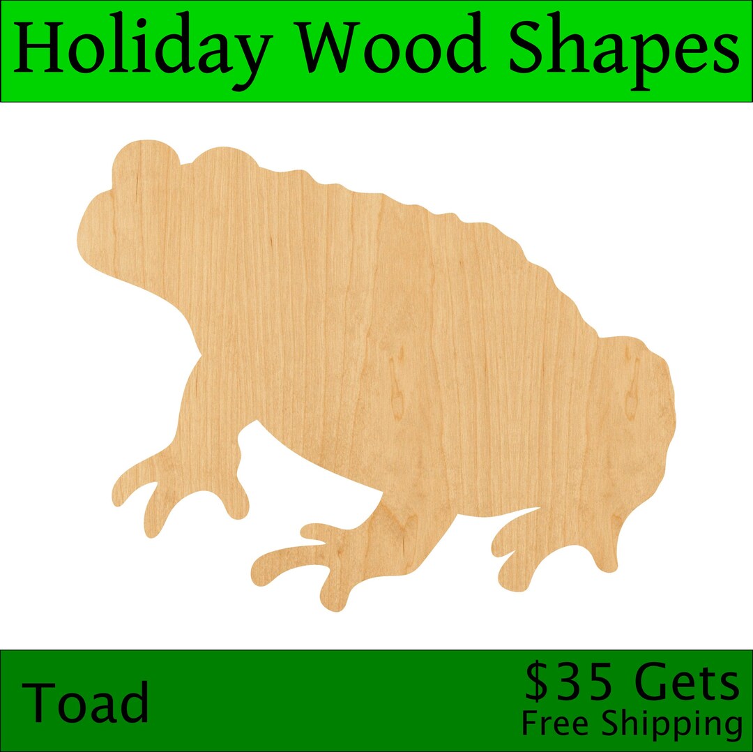 Laser Cut Toad Wood Blank, Crafting Supplies, Wooden Cutout, DIY ...