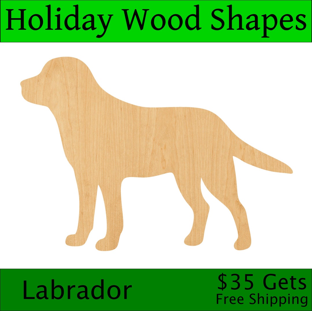 Laser Cut Labrador Wood Blank, Crafting Supplies, Wooden Cutout, DIY ...