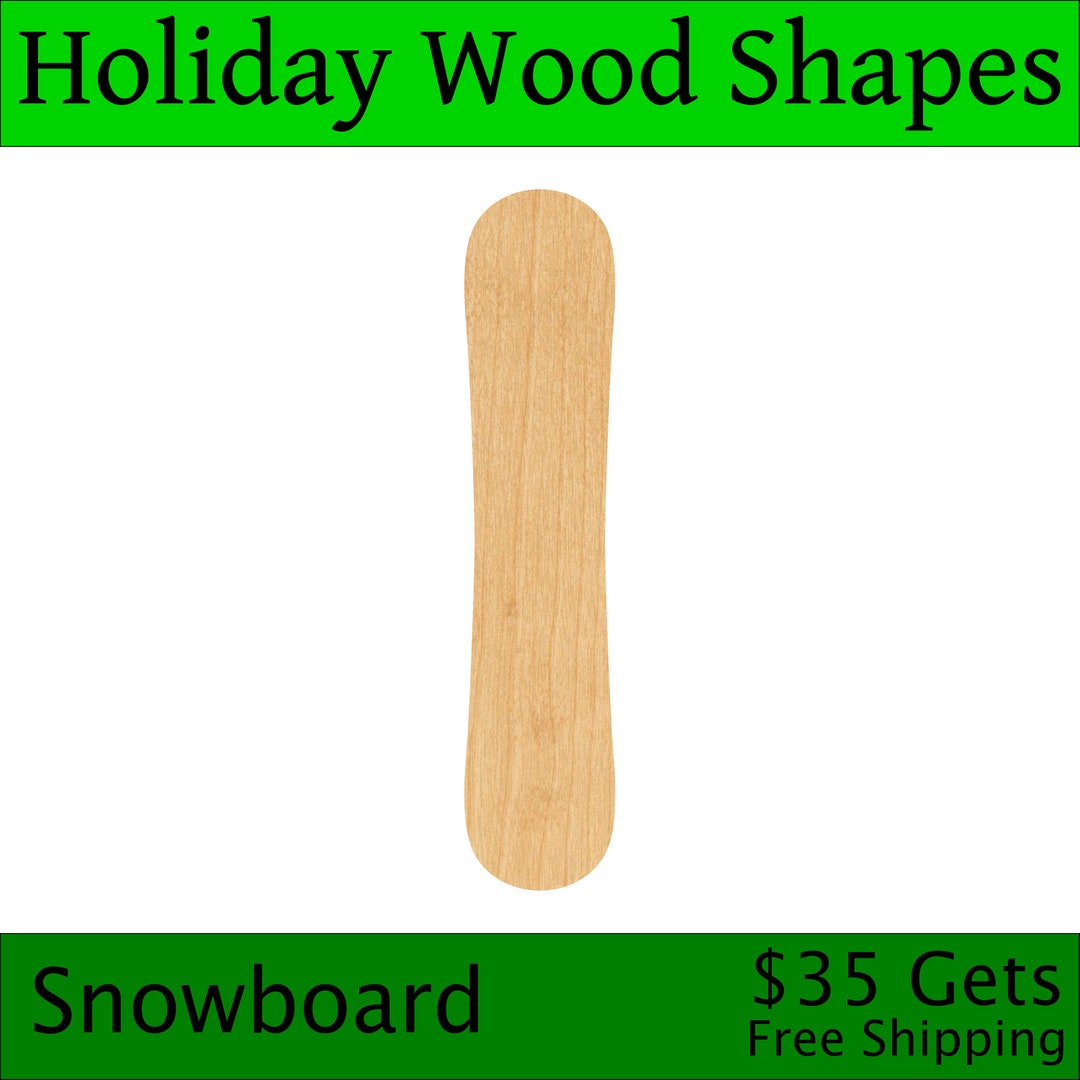Laser Cut Snowboard Wood Blank, Crafting Supplies, Wooden Cutout, DIY ...