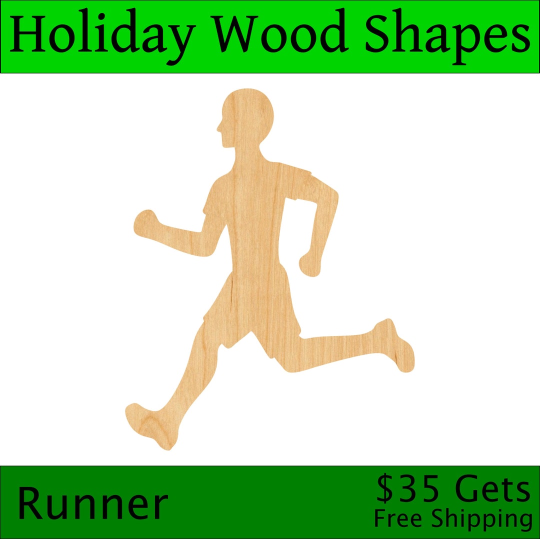 Laser Cut Runner Wood Blank, Crafting Supplies, Wooden Cutout, DIY ...