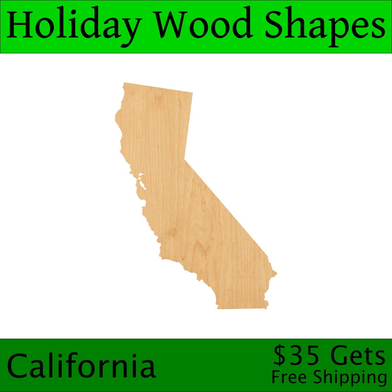 Wood California Cut Out - Etsy