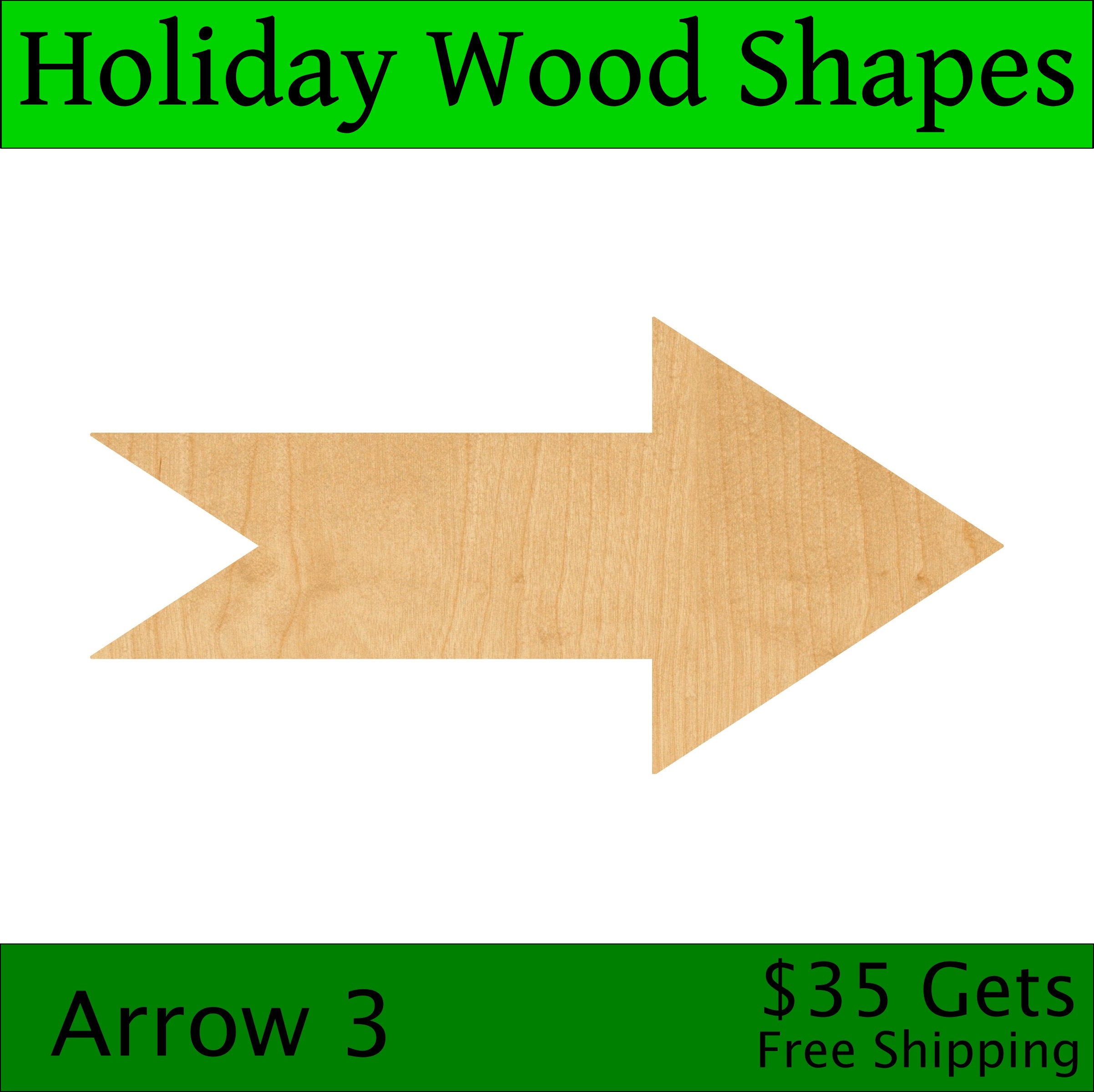 Laser Cut Arrow 3 Wood Blank, Crafting Supplies, Wooden Cutout, DIY ...