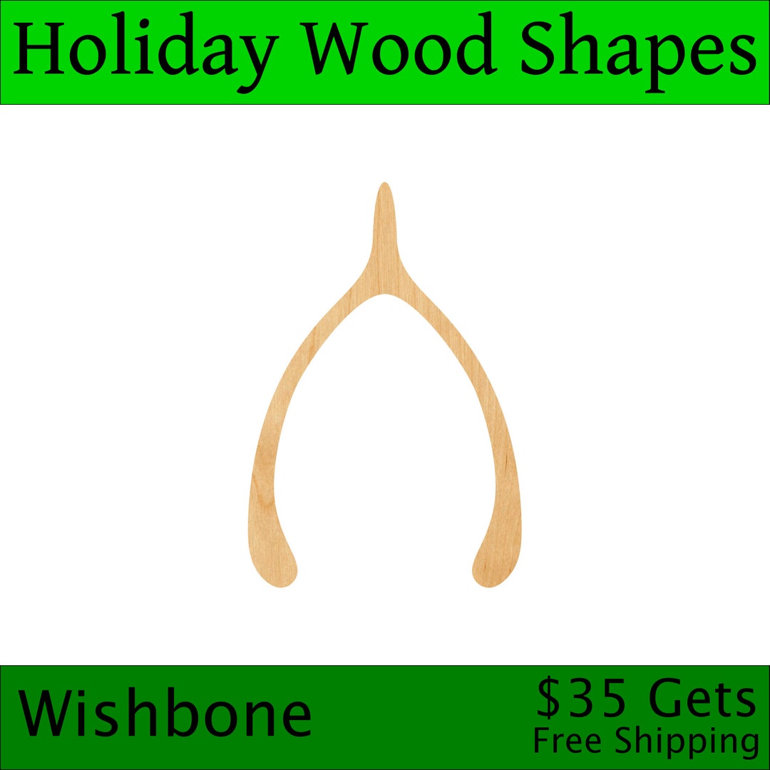 Laser Cut Wishbone Wood Blank, Crafting Supplies, Wooden Cutouts, DIY ...