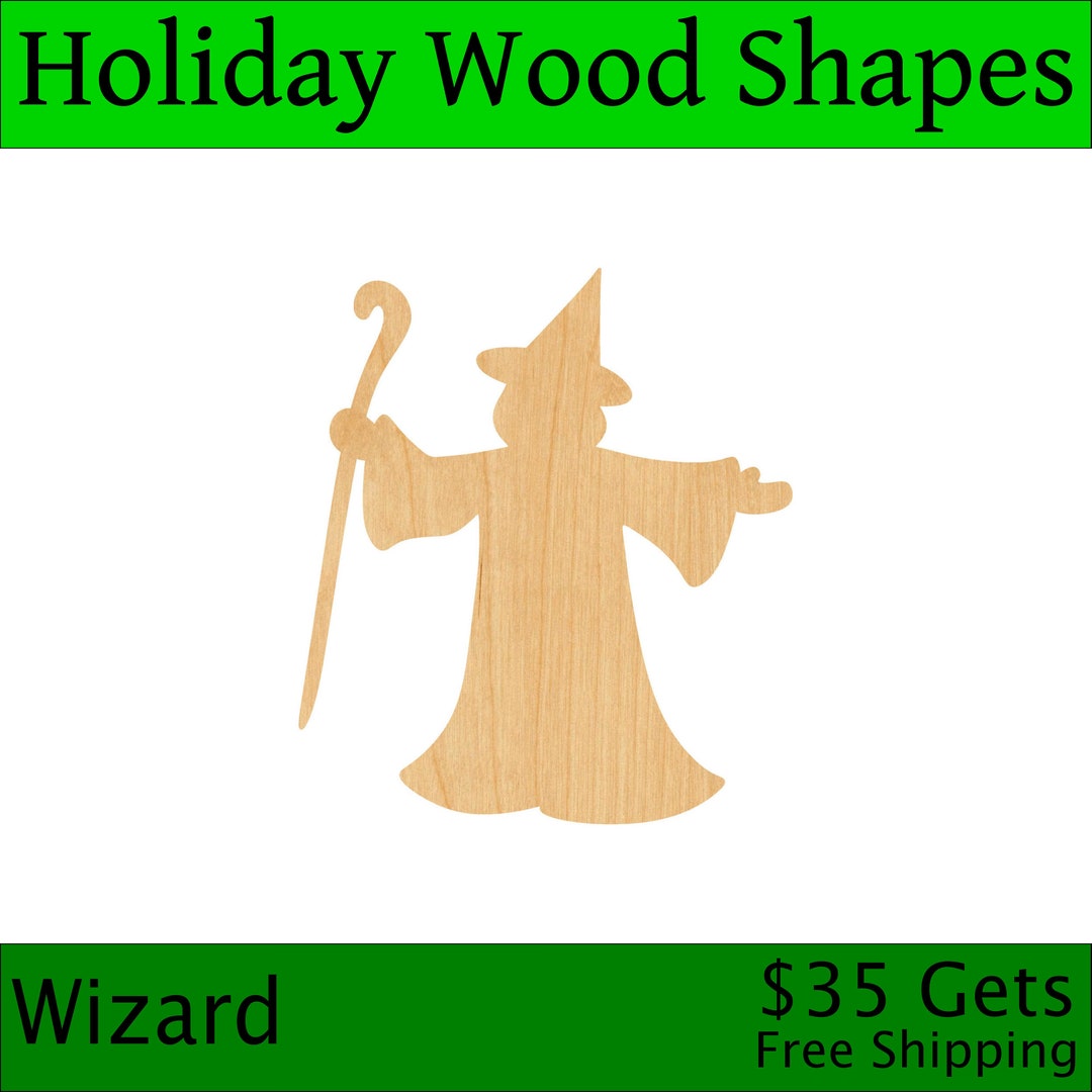 Laser Cut Wizard Wood Blank, Fournitures dartisanat, Découpes en bois ...