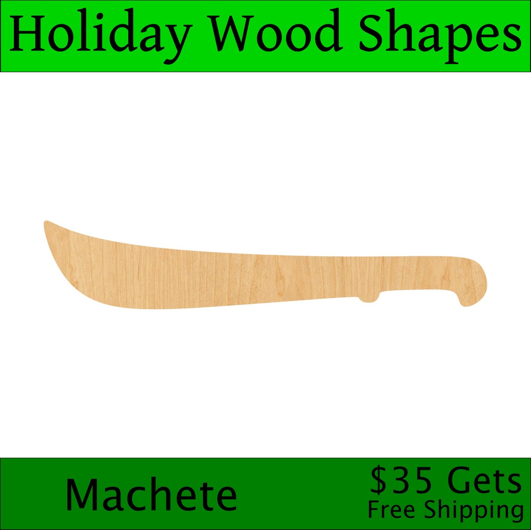Laser Cut Machete Wood Blank, Crafting Supplies, Wooden Cutout, DIY ...