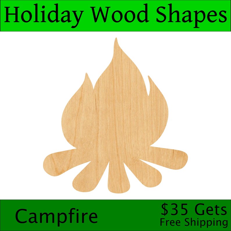 Laser Cut Campfire Wood Blank, Crafting Supplies, Wooden Cutout, DIY ...