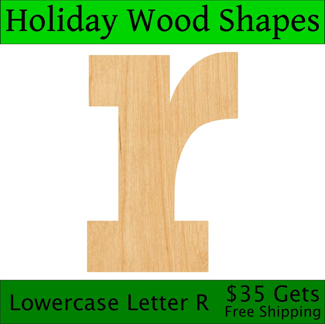 Laser Cut Lowercase Letter R Wood Blank, Crafting Supplies, Wooden ...