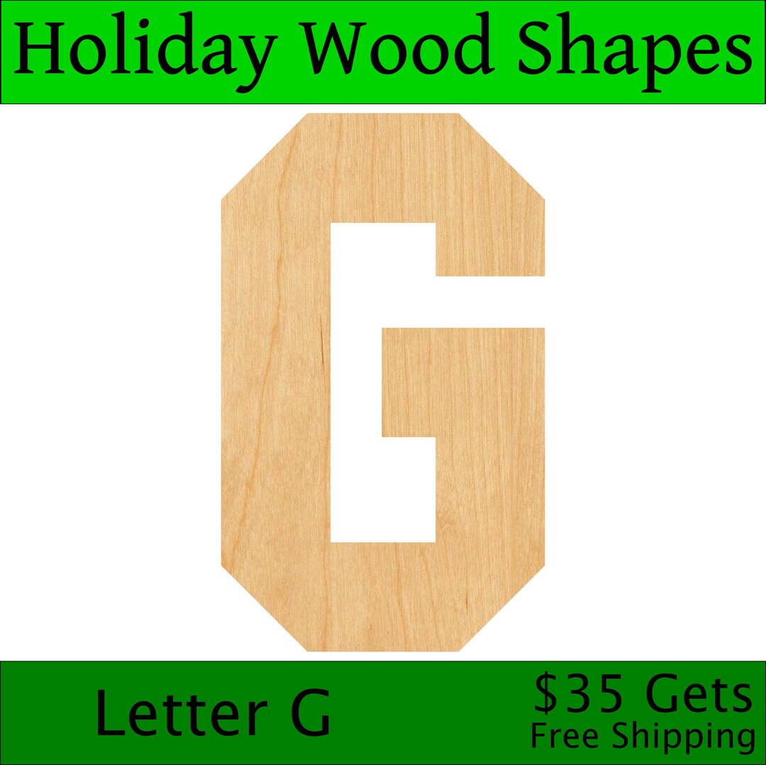 Laser Cut Letter G Wood Blank, Crafting Supplies, Wooden Cutout, DIY ...