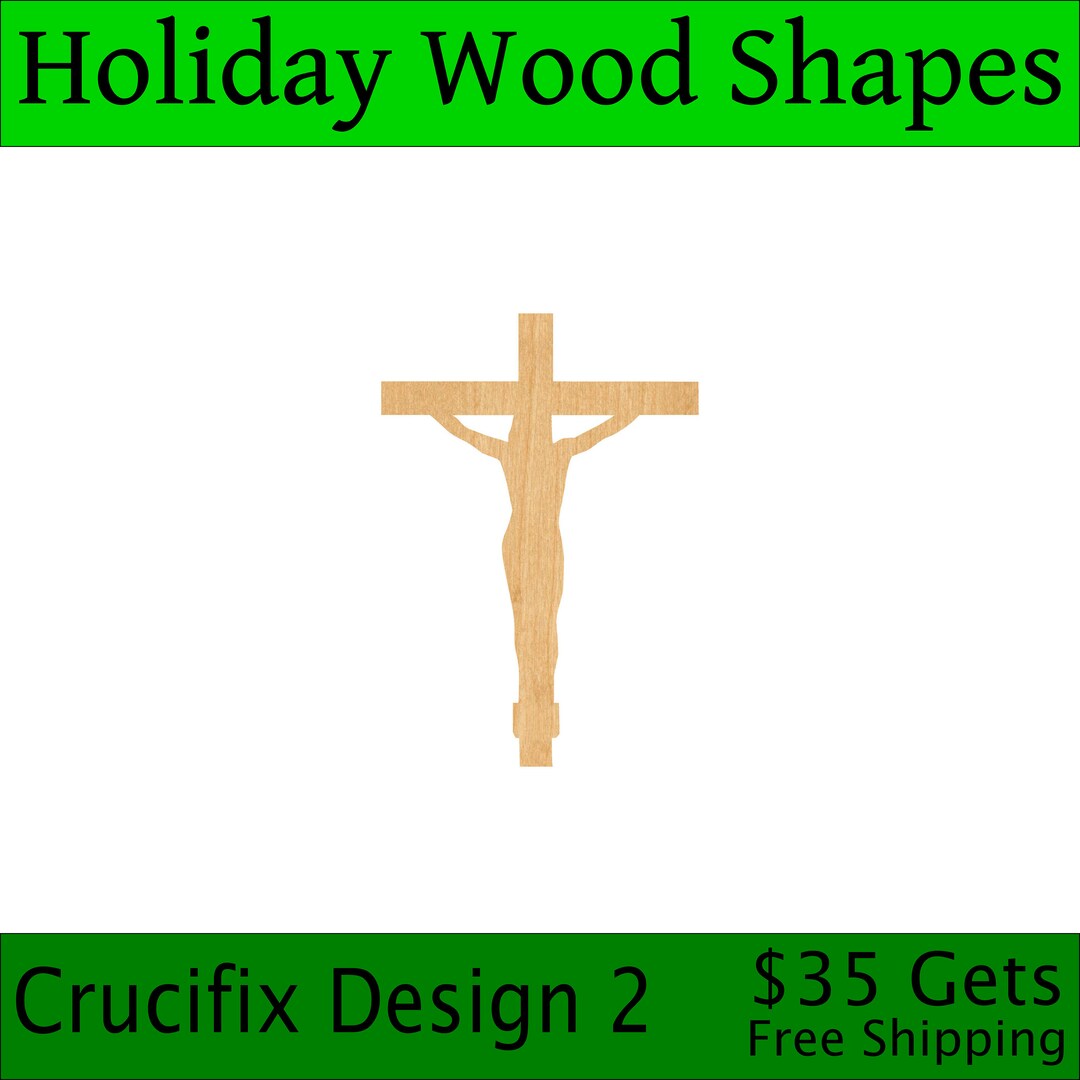 Laser Cut Crucifix Design 2 Wood Blank, Crafting Supplies, Wooden ...