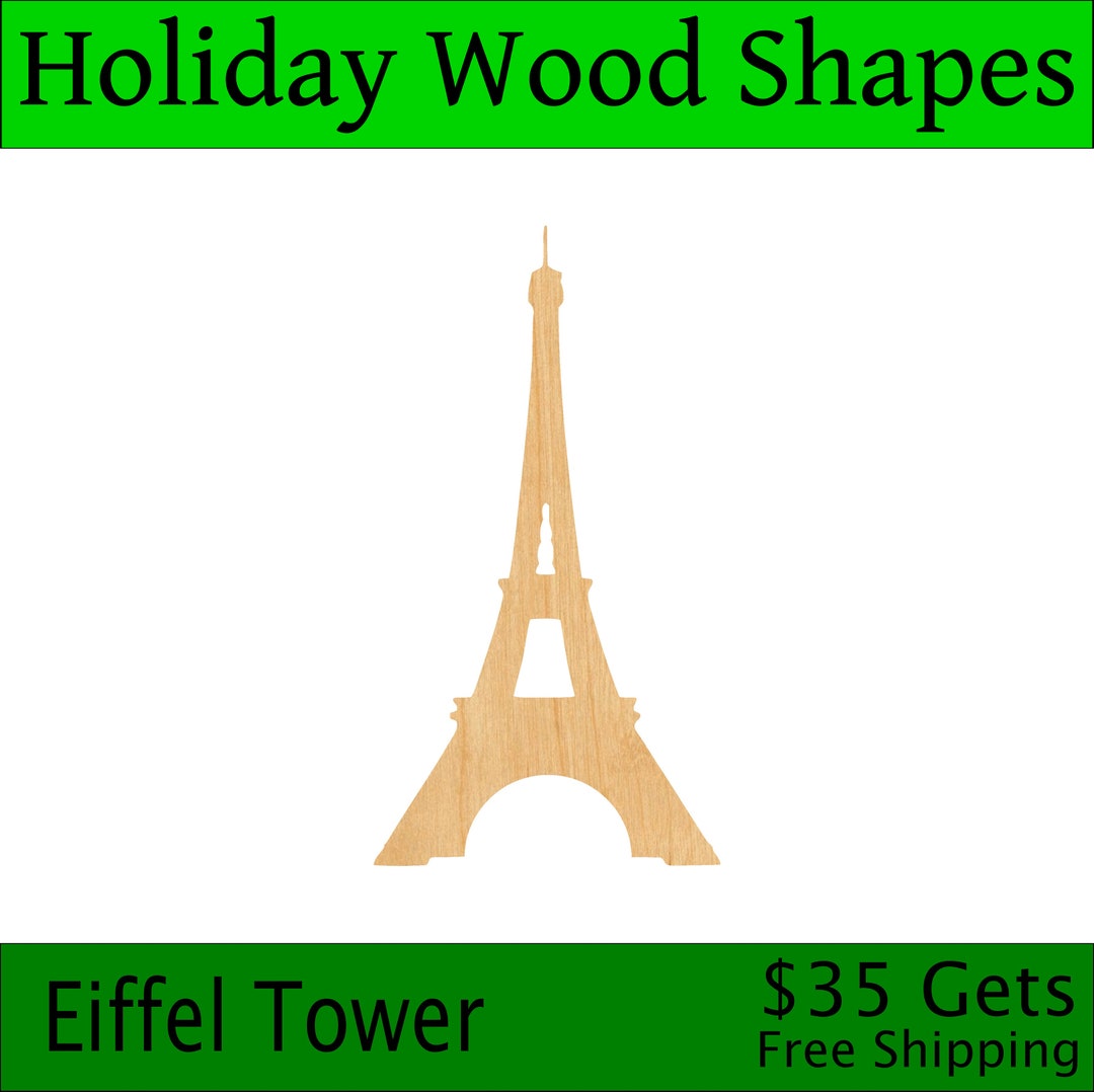 Laser Cut Eiffel Tower Wood Blank, Crafting Supplies, Wooden Cutout ...