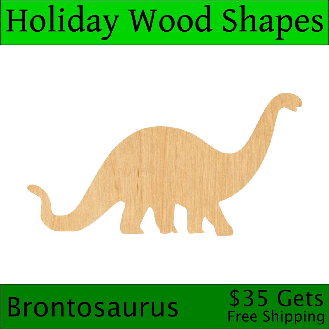 Laser Cut Brontosaurus Wood Blank, Crafting Supplies, Wooden Cutout ...