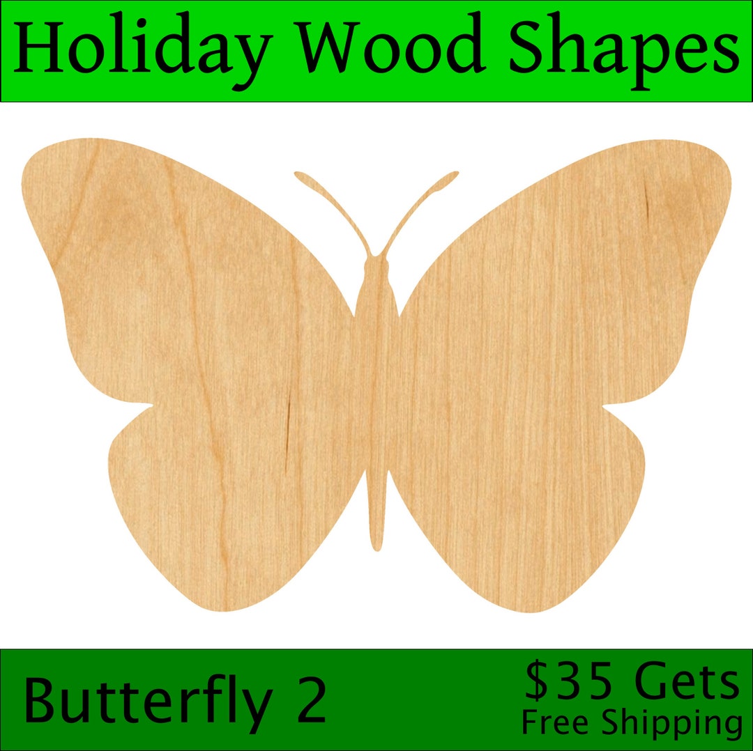Laser Cut Butterfly Design 2 Wood Blank, Crafting Supplies, Wooden ...