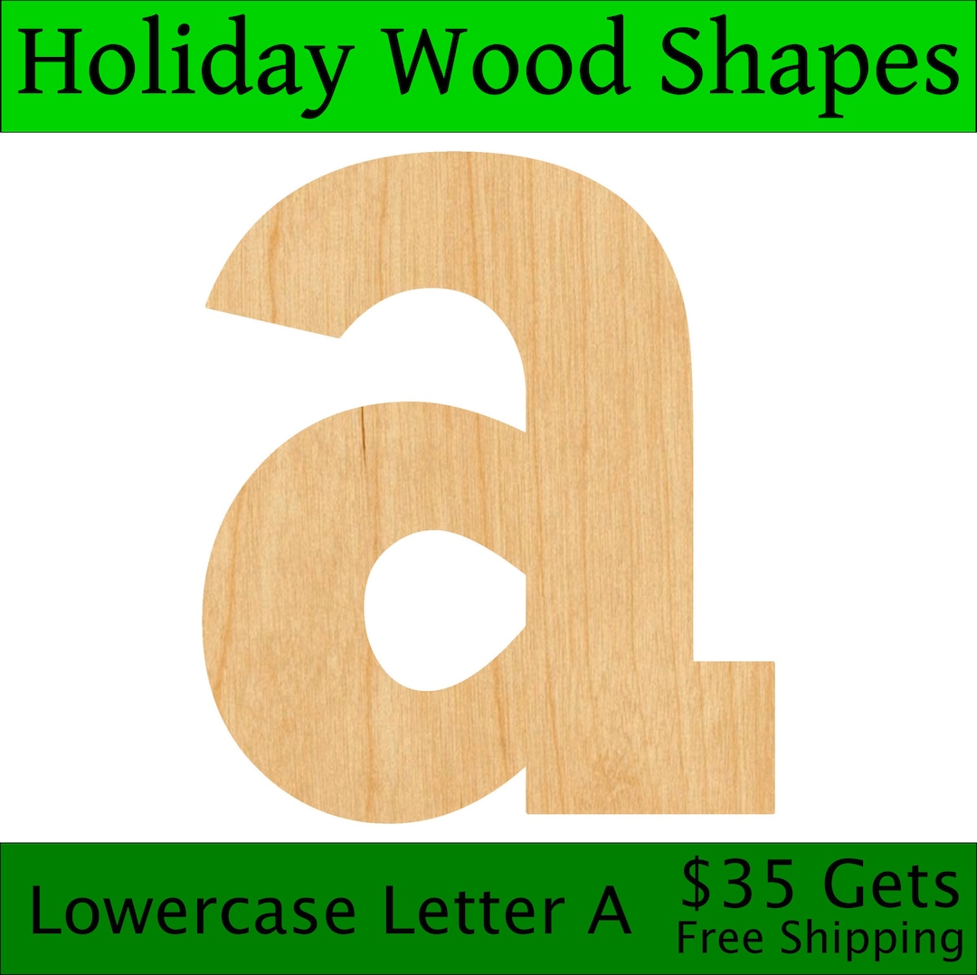 Laser Cut Lowercase Letter A Wood Blank, Crafting Supplies, Wooden ...