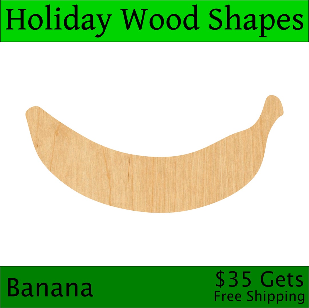 Laser Cut Banana Wood Blank, Crafting Supplies, Wooden Cutout, DIY ...