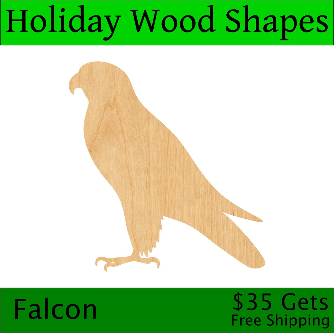 Laser Cut Falcon Wood Blank, Crafting Supplies, Wooden Cutout, DIY ...