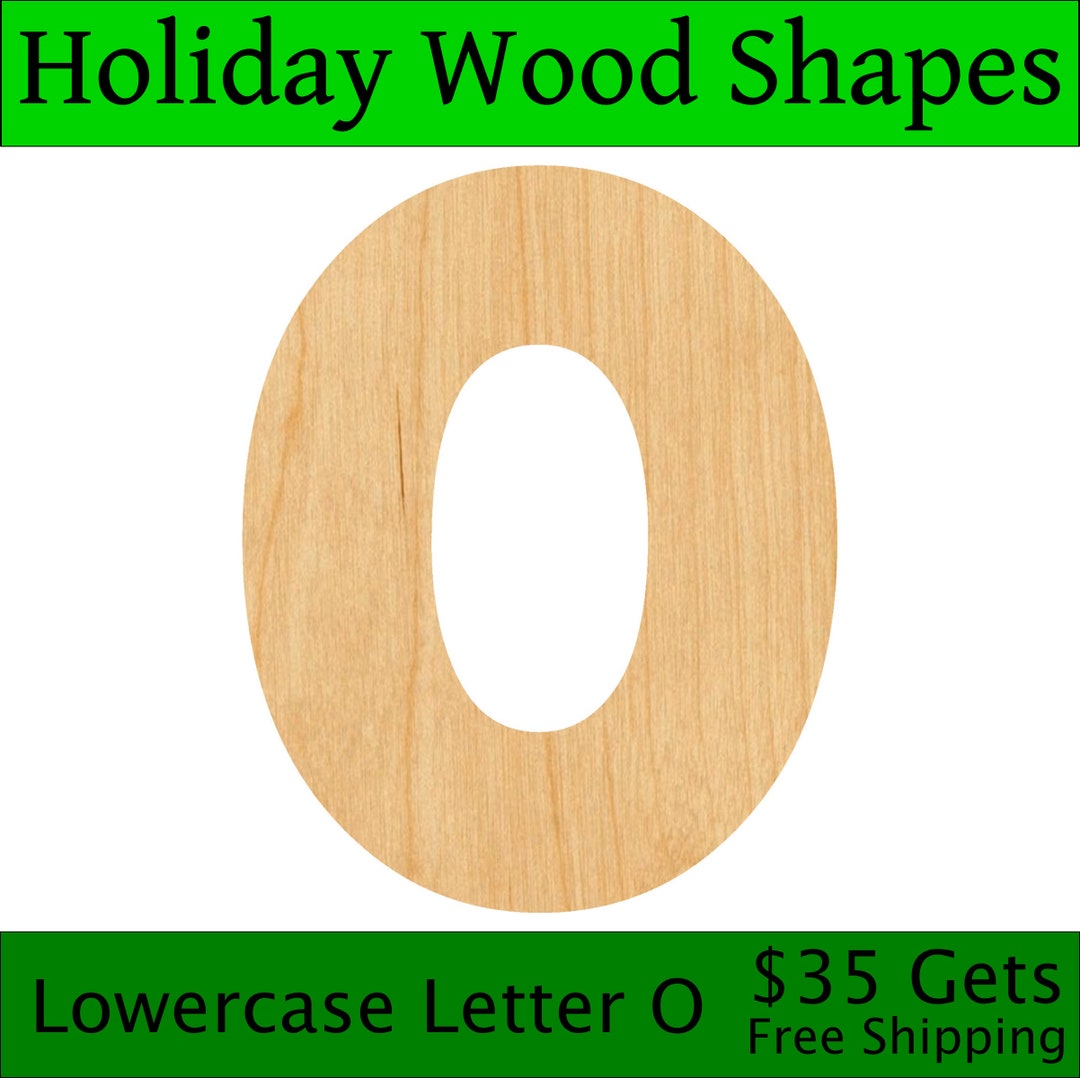 Laser Cut Lowercase Letter O Wood Blank, Crafting Supplies, Wooden ...