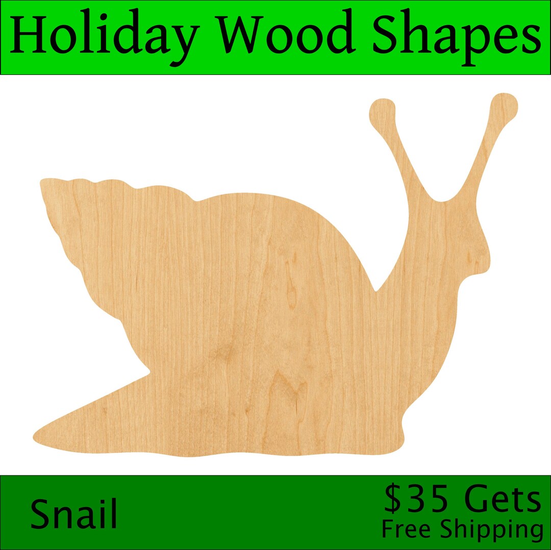 Laser Cut Snail Wood Blank, Crafting Supplies, Wooden Cutout, DIY ...