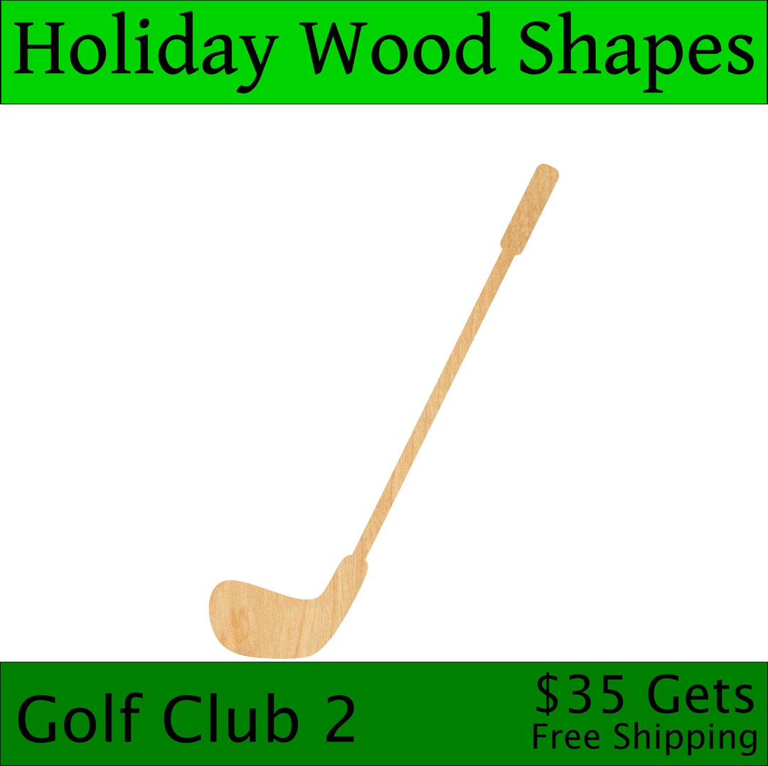 Laser Cut Golf Club Design 2 Wood Blank, Crafting Supplies, Wooden ...